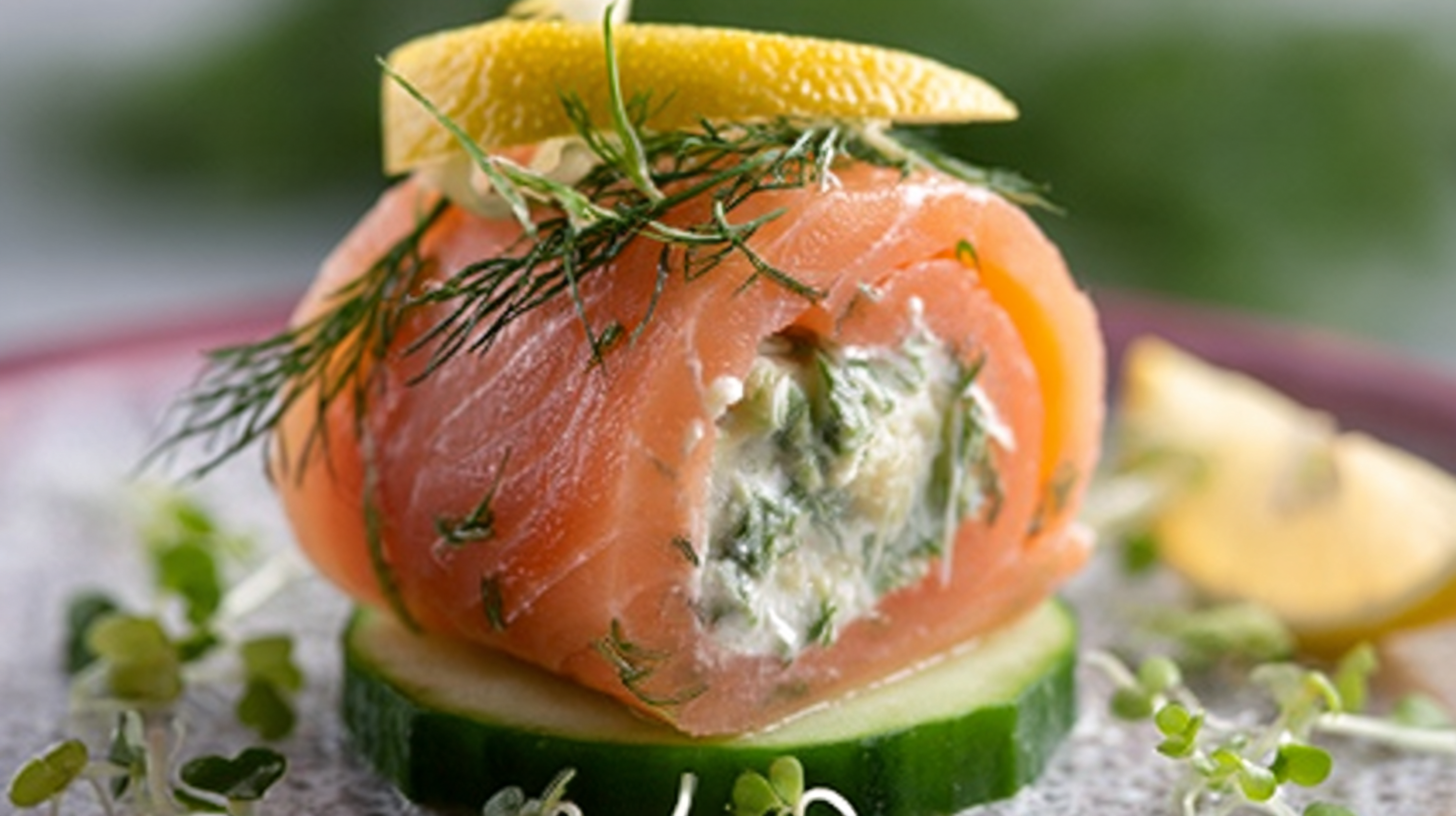 Smoked Salmon Roulade on Cucumber Chatelaine: The Ultimate Gourmet ...